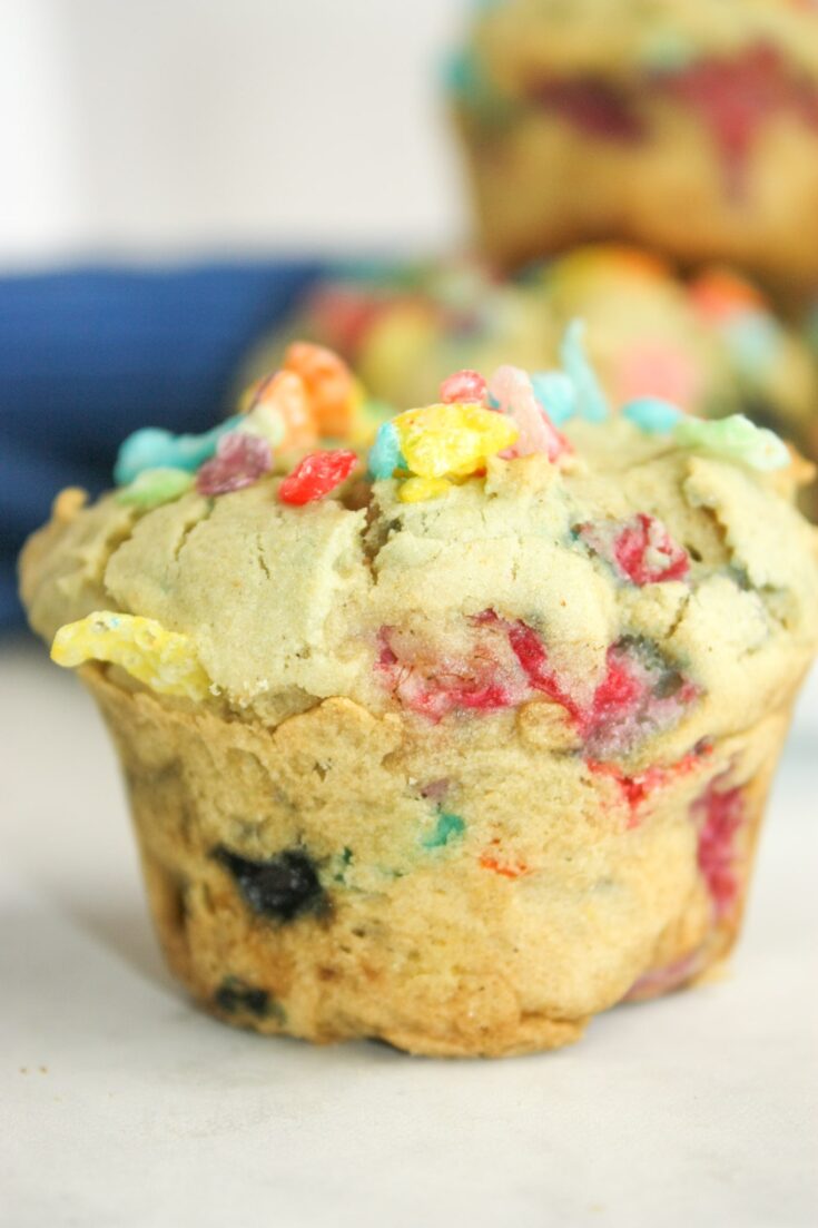Fruity Pebbles Muffins - Gluten Free - Kiss Gluten Goodbye