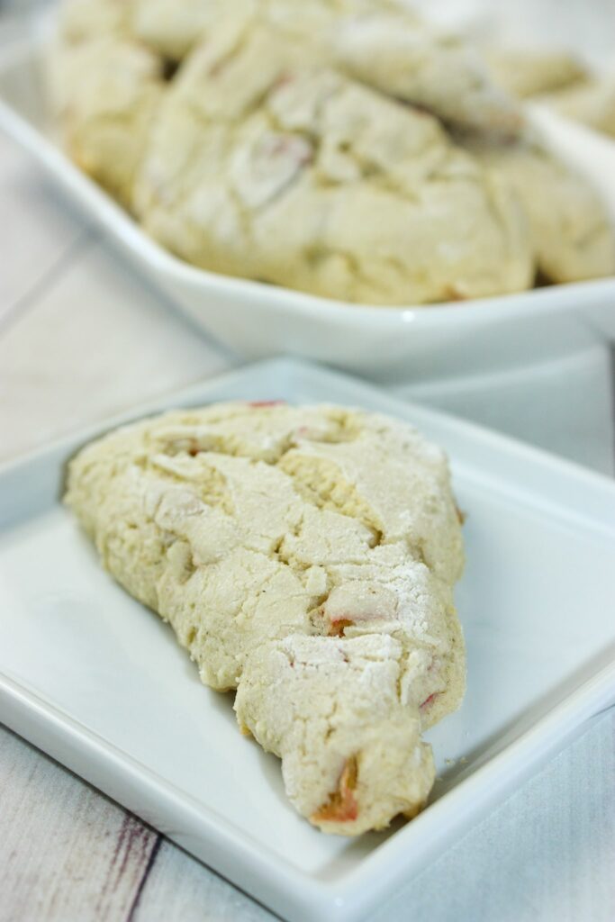 Rhubarb Scones - Gluten Free - Kiss Gluten Goodbye