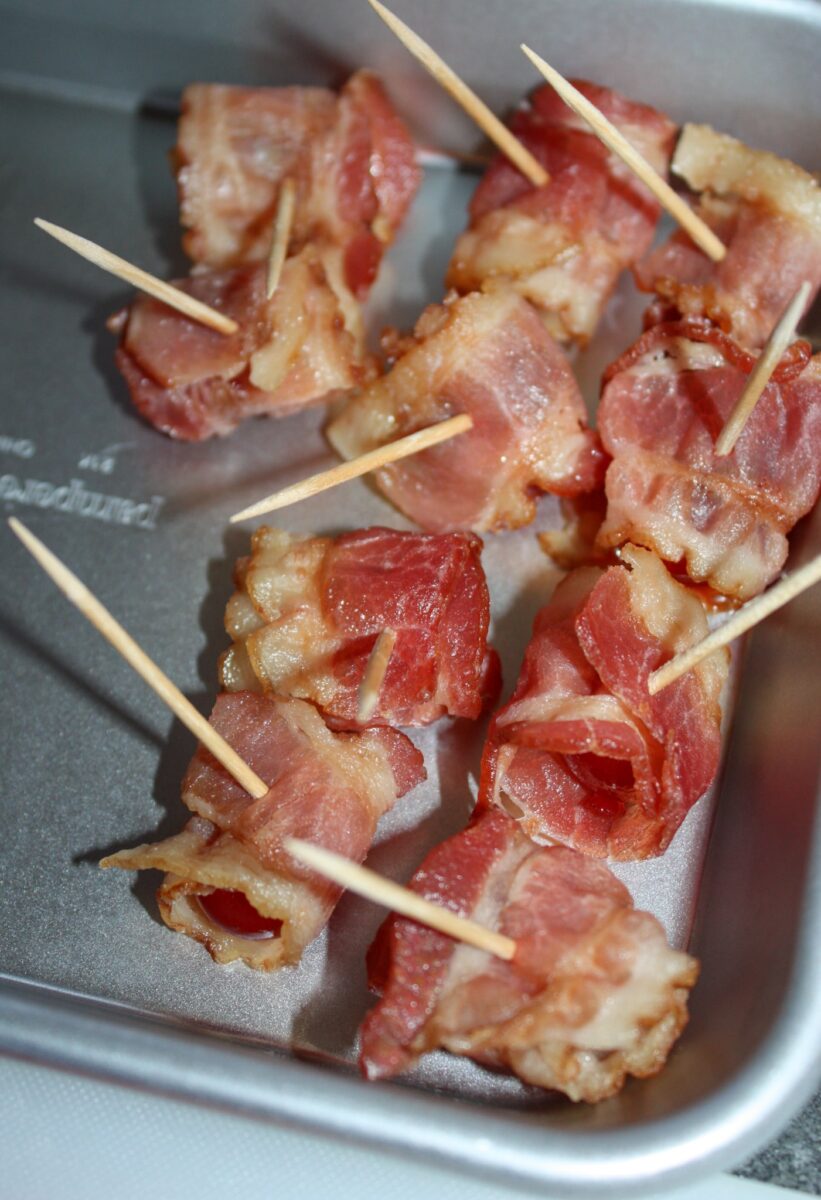 Bacon Wrapped Cherries - Kiss Gluten Goodbye
