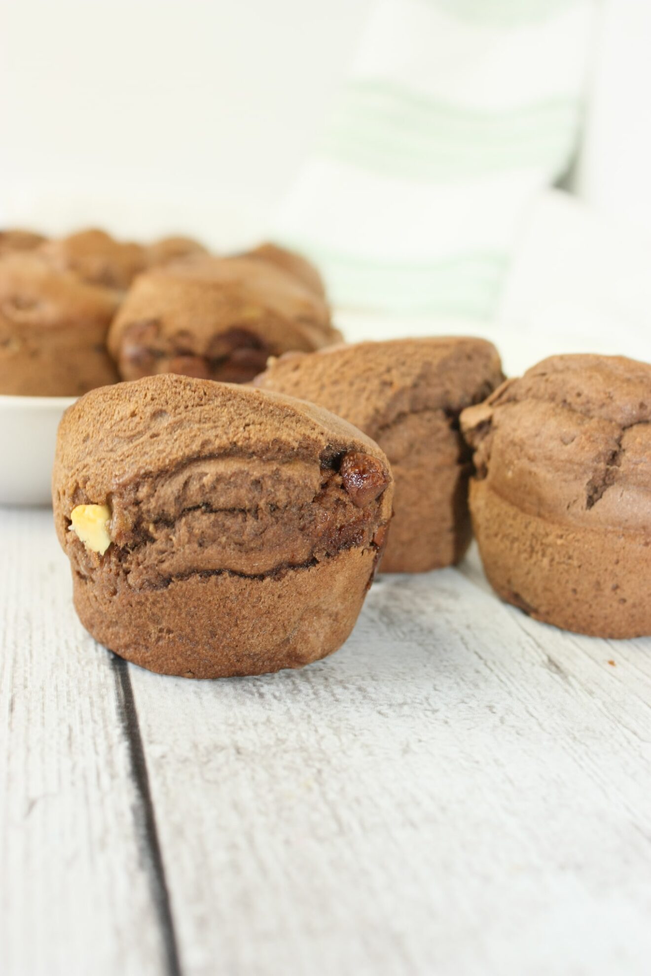 Air Fryer Chocolate Banana Muffins - Gluten Free - Kiss Gluten Goodbye