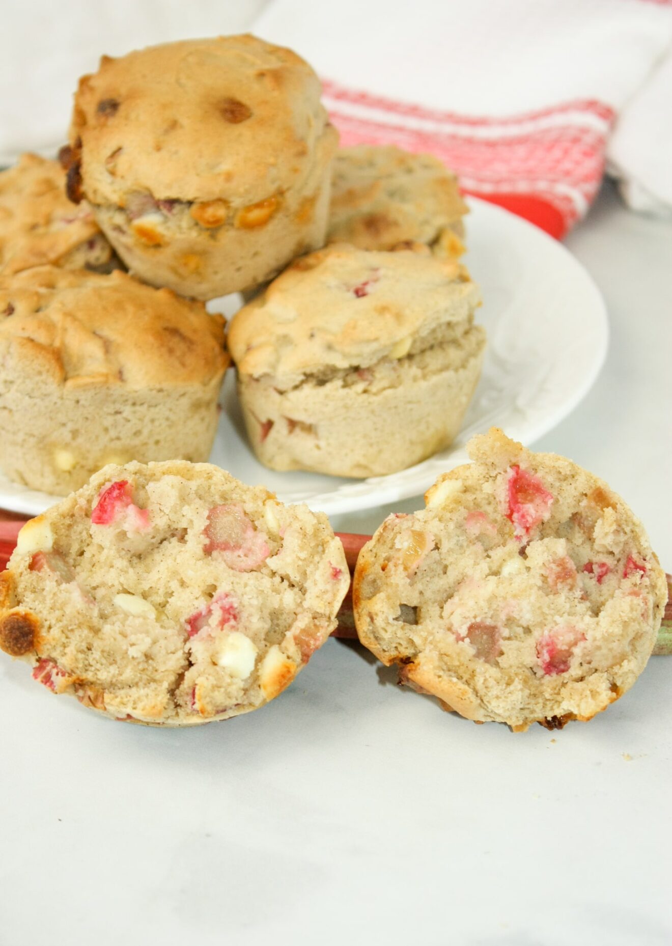 Air Fryer Rhubarb Muffins - Gluten Free - Kiss Gluten Goodbye