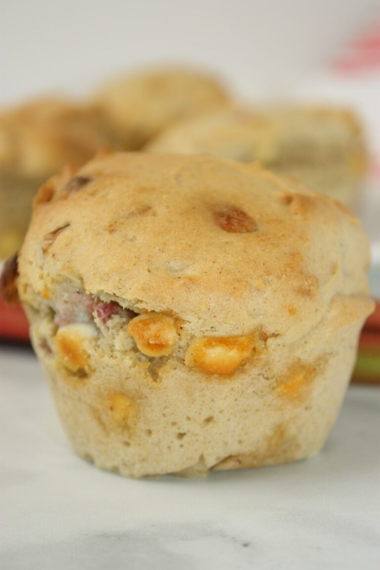 Air Fryer Rhubarb Muffins - Gluten Free - Kiss Gluten Goodbye
