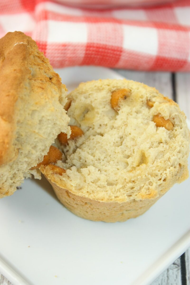 Air Fryer Peanut Butter Banana Muffins - Gluten Free - Kiss Gluten Goodbye