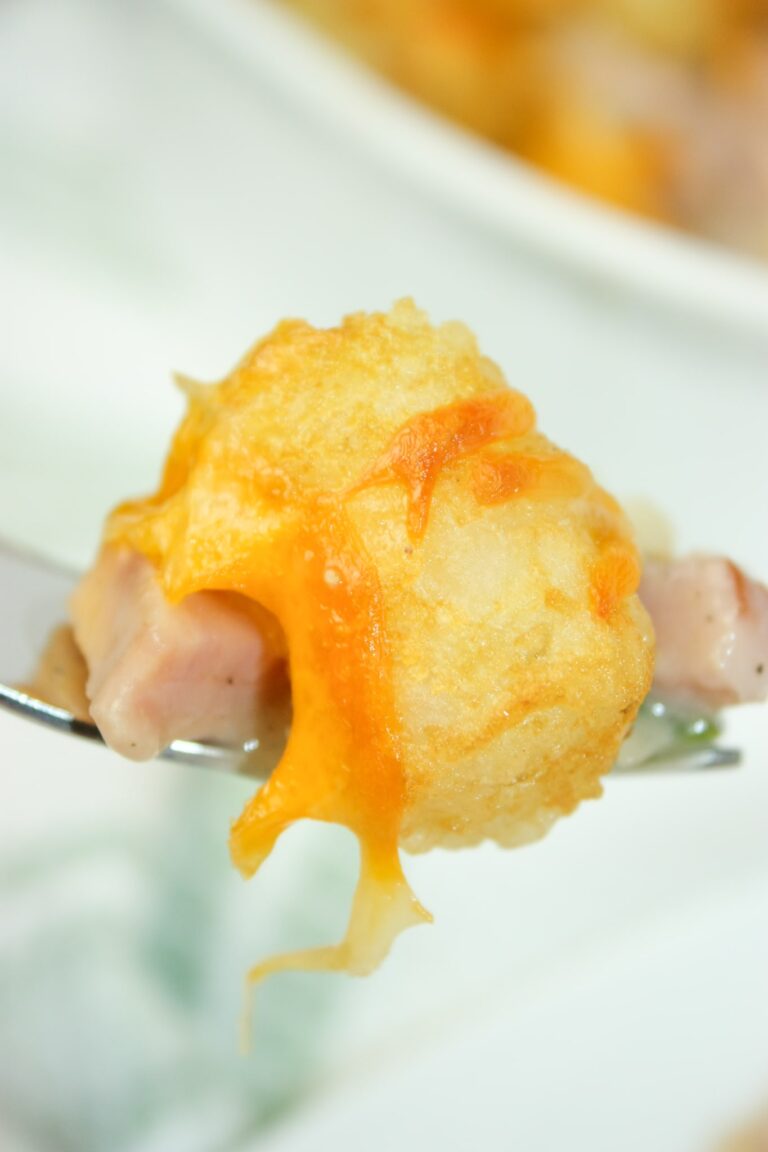 Tater Tot Casserole with Ham - Kiss Gluten Goodbye