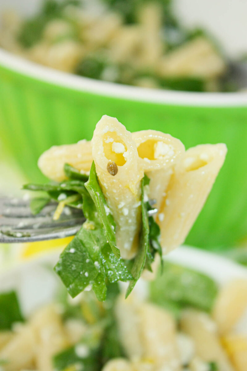 Feta Lemon Penne Salad - Kiss Gluten Goodbye