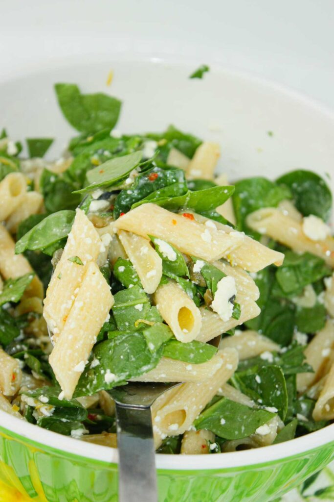 Feta Lemon Penne Salad - Kiss Gluten Goodbye